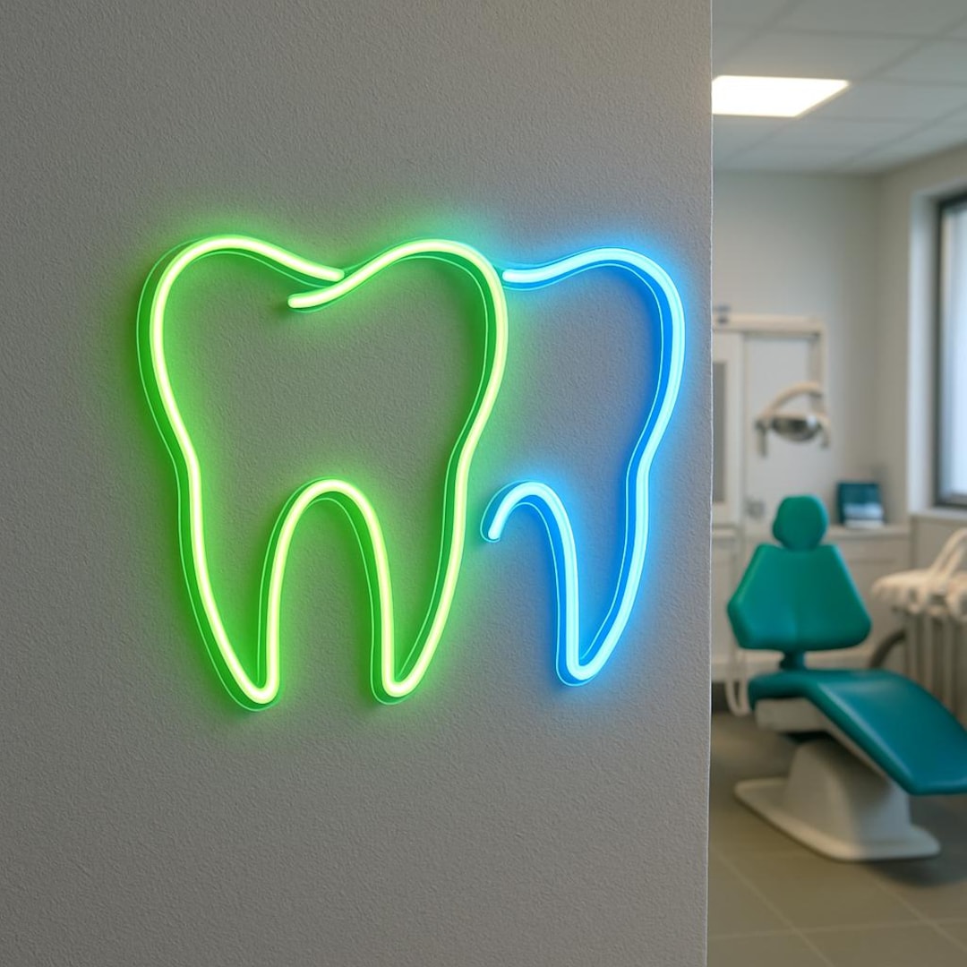 Tooth Neon Sign. Medicine Led Light. Dentist Night Light up Wall Decor ...