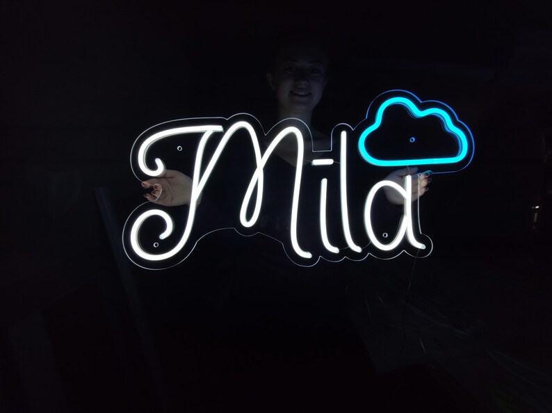 Emily Name Neon Sign Mila Led Neon Sign Custom Name Neon - Etsy