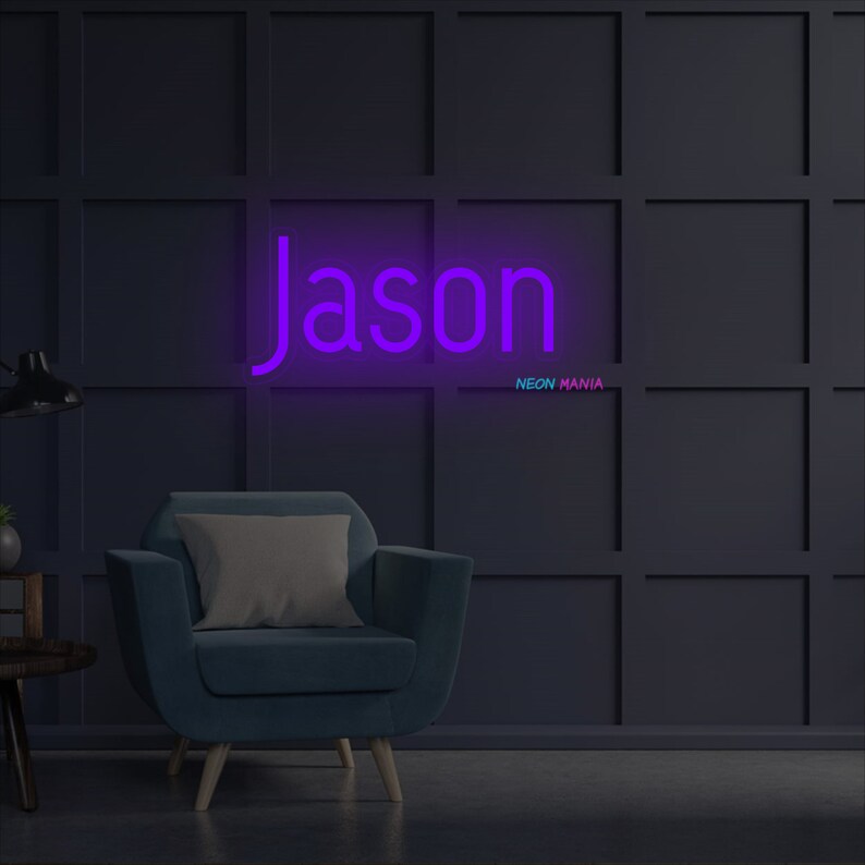 Jason Name Neon Sign Jason Led Neon Sign Custom Name Neon | Etsy