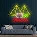 Samosa Neon Sign, Samosa With Sauce Led Light Sign, Savoury Pastry Neon ...