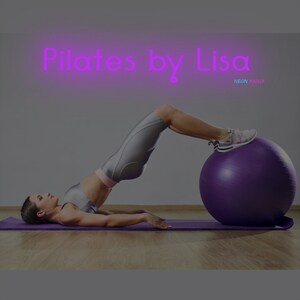 Pilates Neon Sign, Customized Pilates by your Name Here Led Light Sign ...