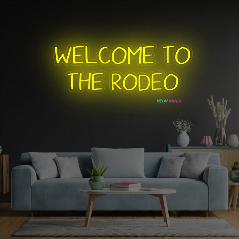Welcome to the Rodeo Neon Sign, Rodeo Led Sign, Western Decor Neon ...