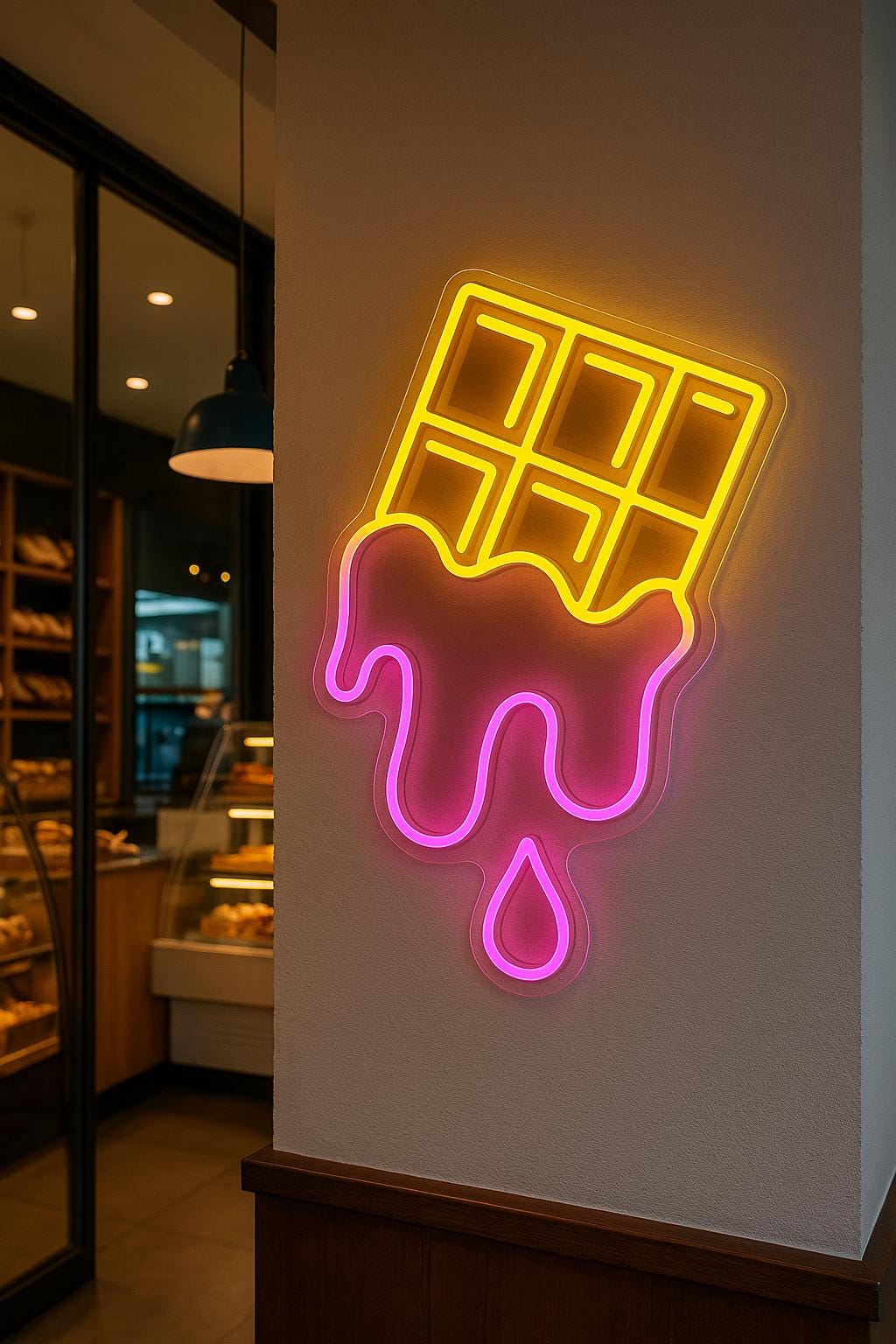 Melting Chocolate Neon Sign. LED Cake Shop Decor. Coffee Shop Neon ...