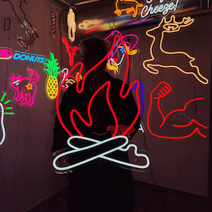 Fire Flame Neon Sign, Flame Led Light Sign, Custom Fire Room Decor Neon ...
