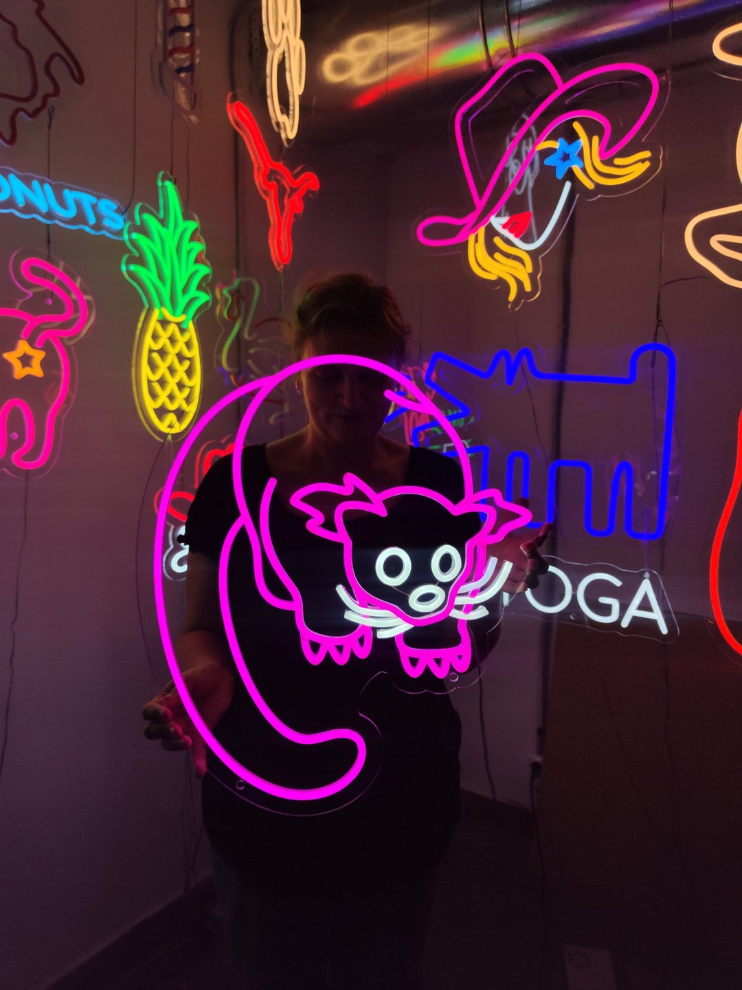 Binturong Neon Sign: the Bearcat Glows. Custom Gift for Animal Lover - Etsy