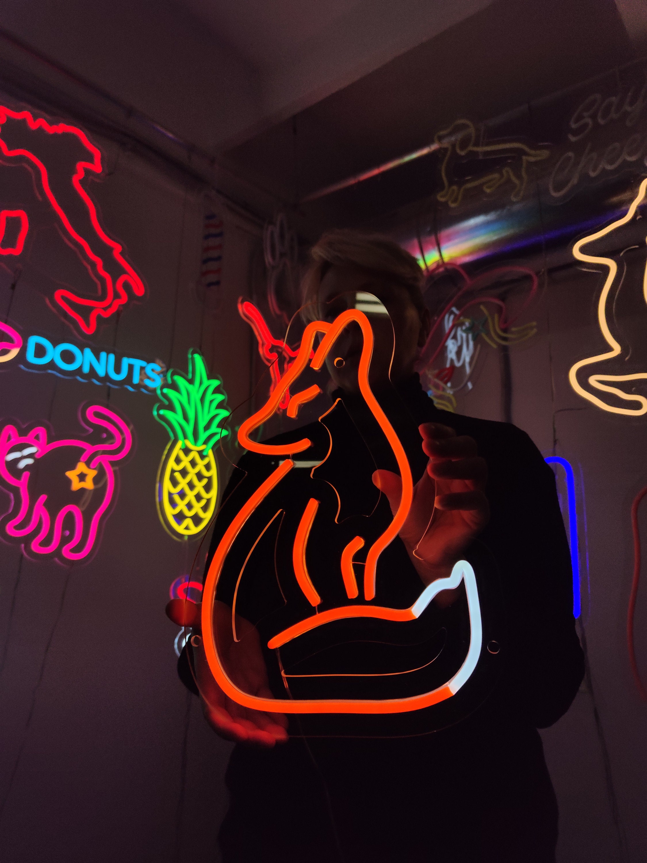 Fox Neon Sign, Fox Light up Sign, Animal Led Light, Animal Sign for Pet ...
