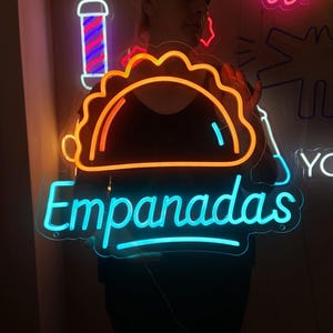 Empanadas Neon Sign. Dumplings Neon Light. Argentine Cuisine Led Light ...
