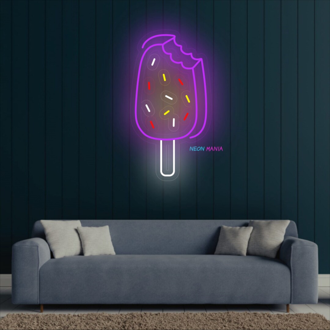 Ice Cream Neon Sign Ice Cream Led Neon Sign Ice Cream Neon - Etsy