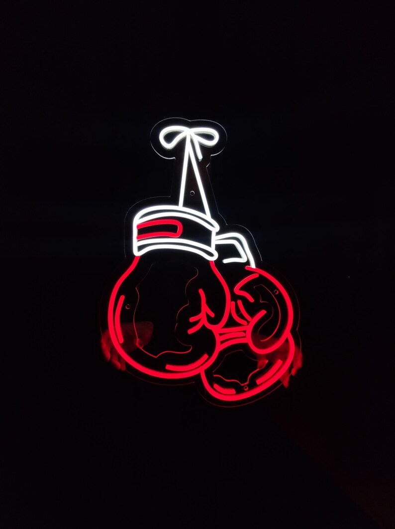 Boxing Gloves Neon Sign Mitt Led Sign Mitten Led Light - Etsy