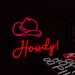 Howdy Neon Sign, Led Cowboy Hat Sign, Western Led Sign, North American ...