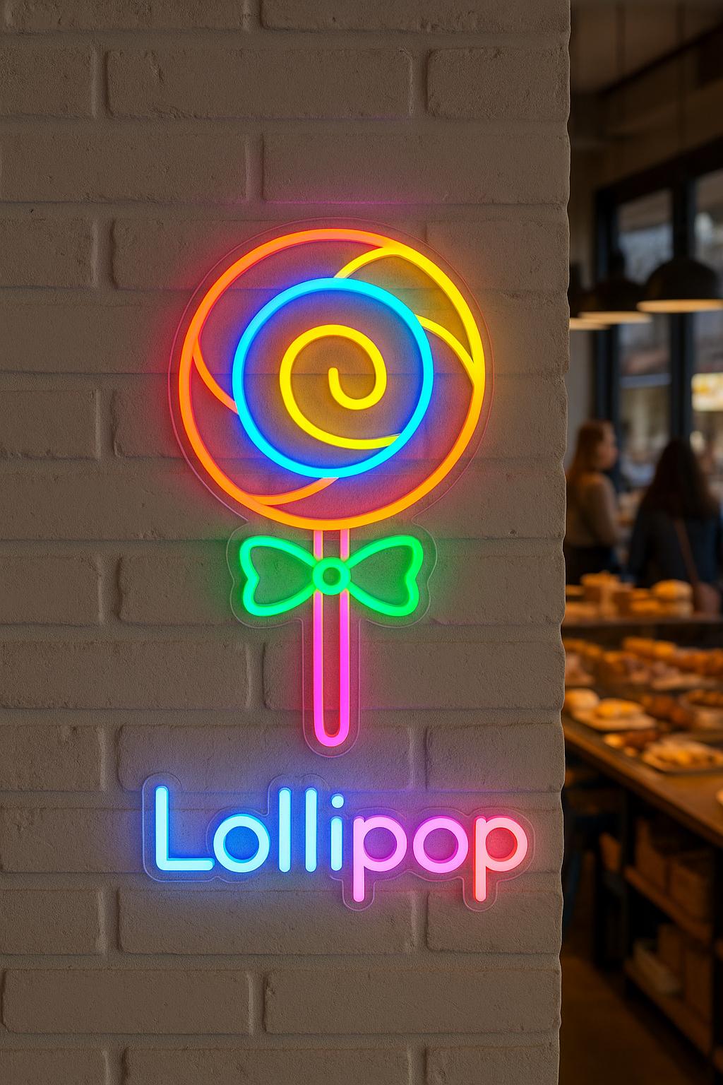 Lollipop Neon Sign. Confectionery Neon Sign. Candy Store LED Decor. - Etsy