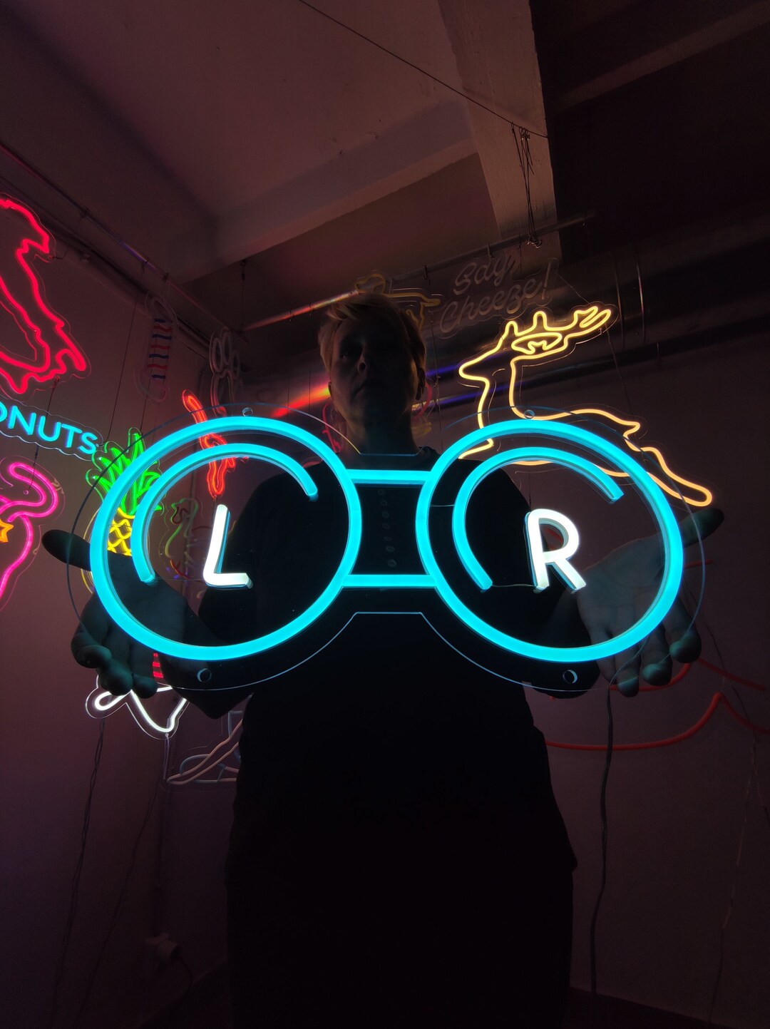 Eyeglasses for Vision Testing Neon Sign, Vision Led Neon, Eyeglasses ...