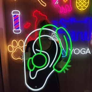 Hearing Aid Neon Sign. Cochlear Implant Led Sign. Ear Led Neon Sign ...
