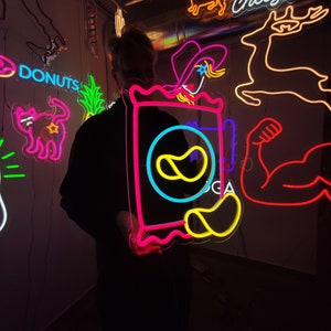 Chips Neon Sign, Crisps Led Light, Potato Chips Bag Neon Light, Chips ...