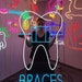 Tooth With a Brace Neon Sign, Teeth Braces Led Neon, Dental Braces Led ...