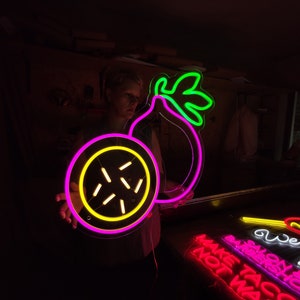 Passion Fruit Neon Sign, Exotic Fruit Neon Light for Kitchen Decor ...