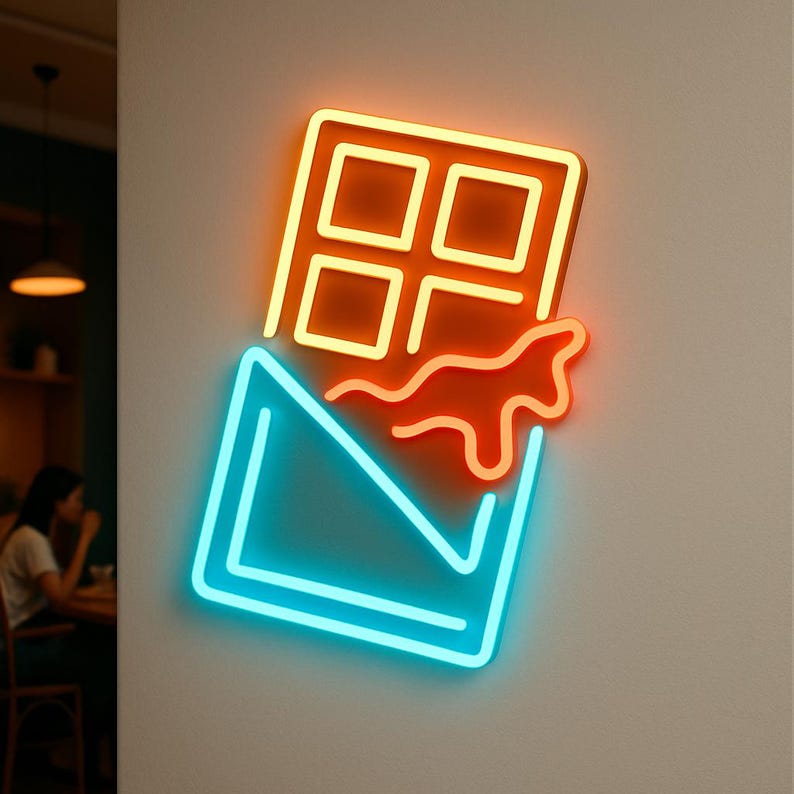 Chocolate Neon Sign. Chocolate Workshop Light. Coffee Shop Led Sign ...