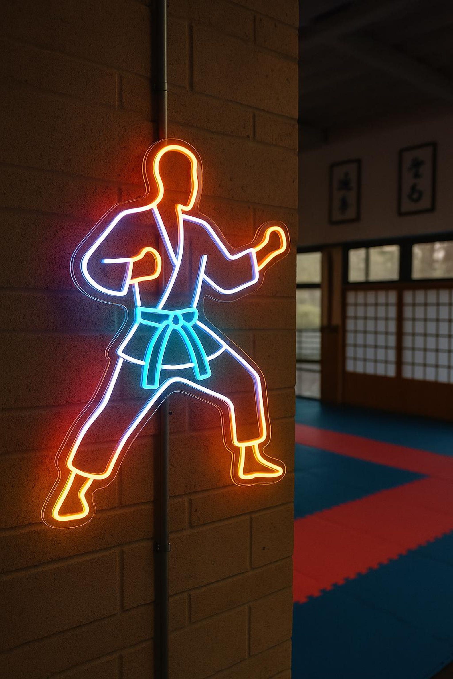 Martial Arts Neon Sign. Karate LED Sign. Taekwondo Neon Decor.athlete ...