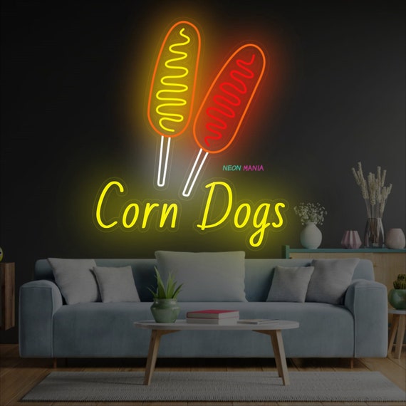 Corn Dogs Neon Sign Fast Food Led Light Food Neon Light for - Etsy