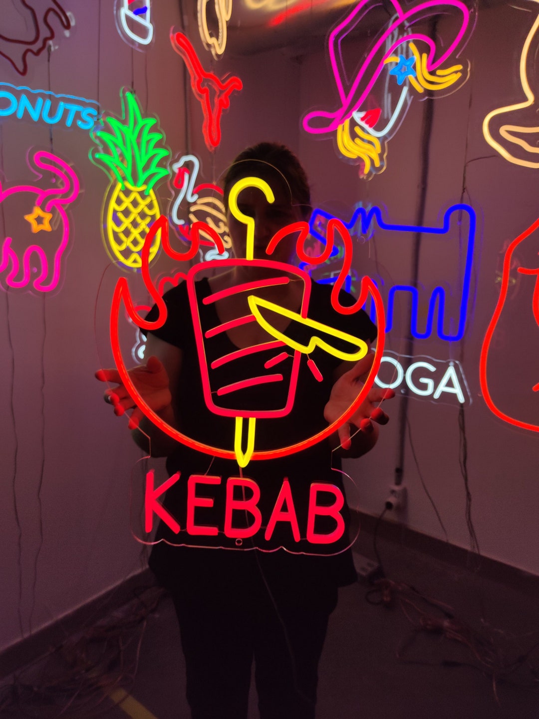 Kebab Neon Sign, Meat Neon Light, Shawarma Led Light, Doner Kebab Led ...