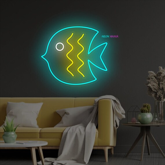 Fish Neon Sign Tropical Fish Led Sign Pet Shop Decor Led - Etsy