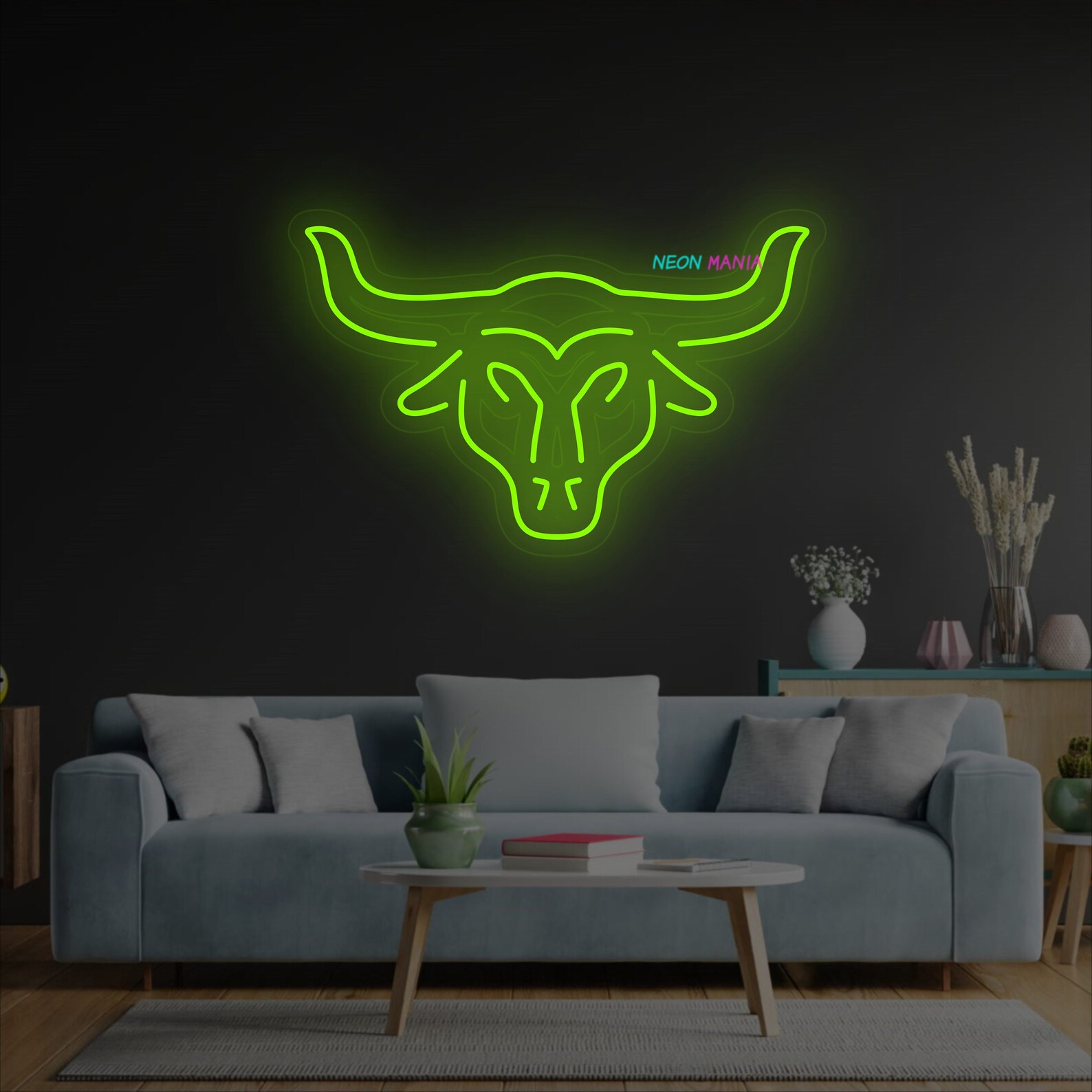 Buffalo Neon Sign Bull Neon Led Light Sign Custom Light up - Etsy