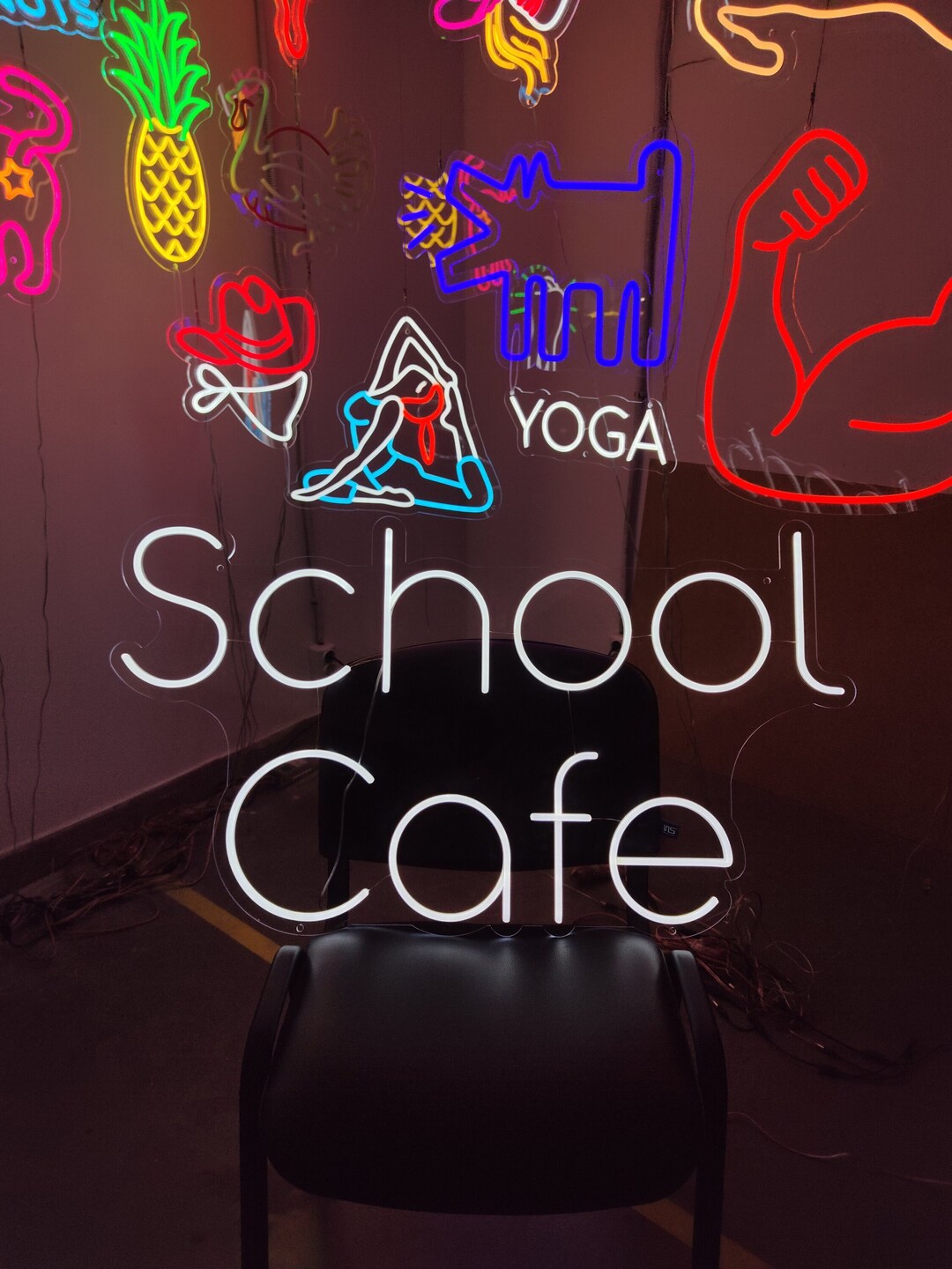 School Cafe Neon Sign: Light up the School Canteen. Custom Text Wall ...