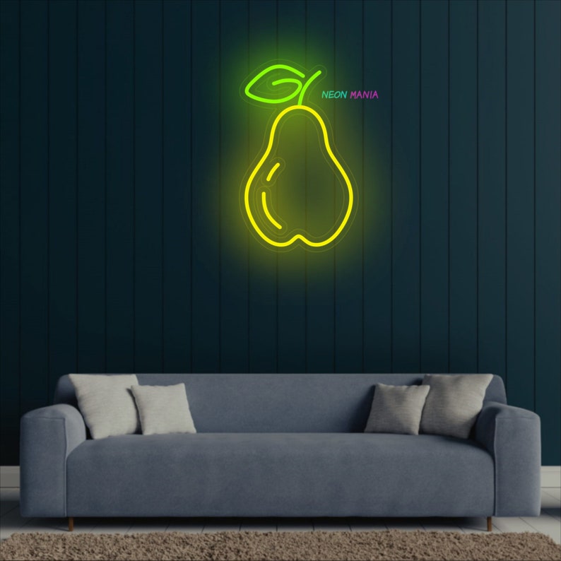 Pear Neon Sign Fruit Led Light for Your Room Decor Custom - Etsy