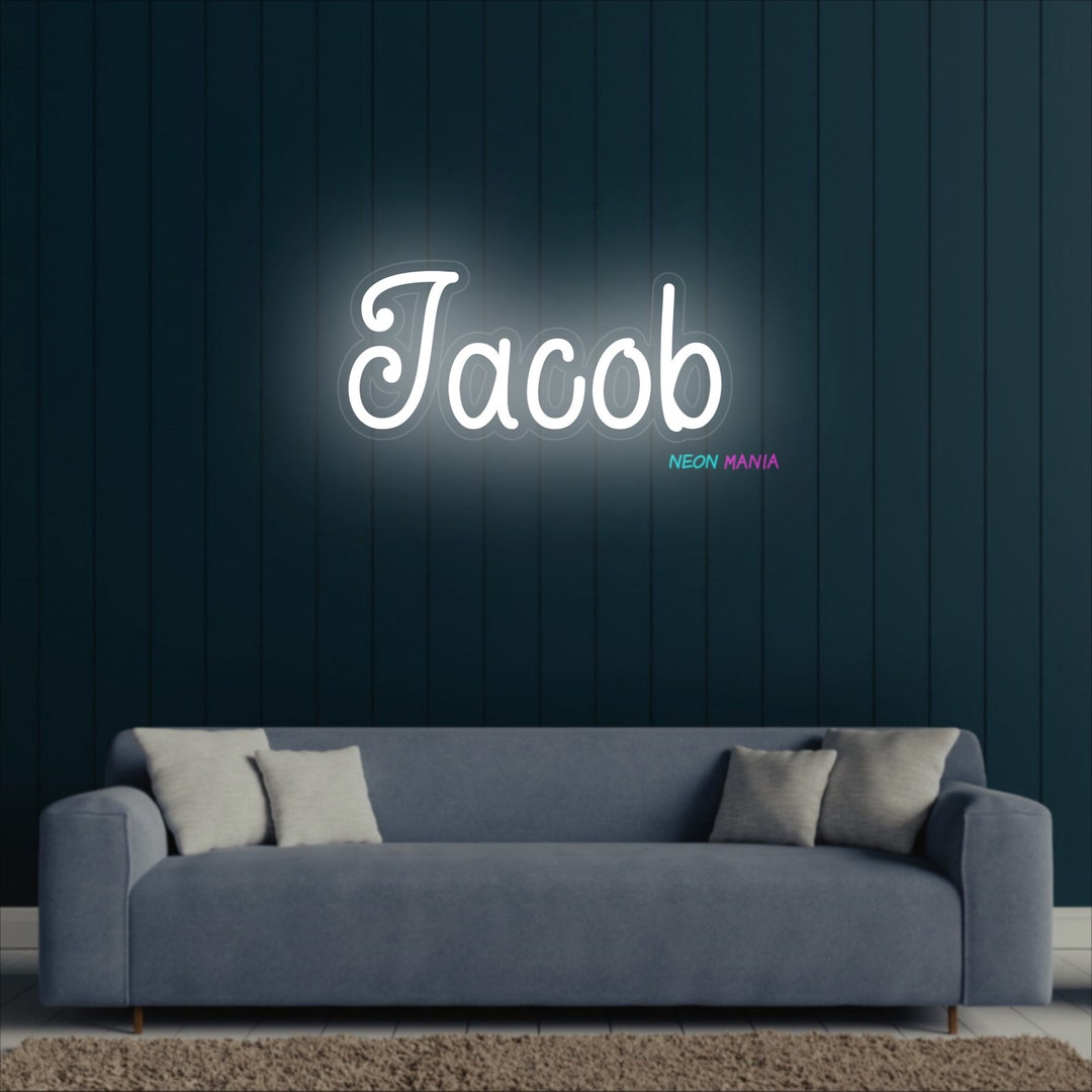 Buy Jacob Name Neon Sign Jacob Led Neon Sign Custom Name Neon Online in ...