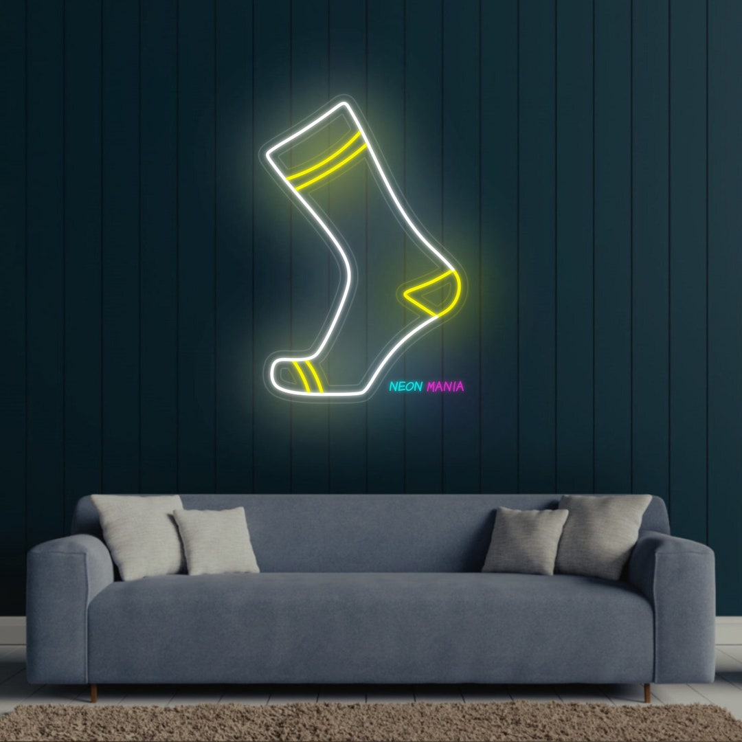 Sock Neon Sign, Men Sock Led Sign, Women Sock Led Light, Neon Sign for ...