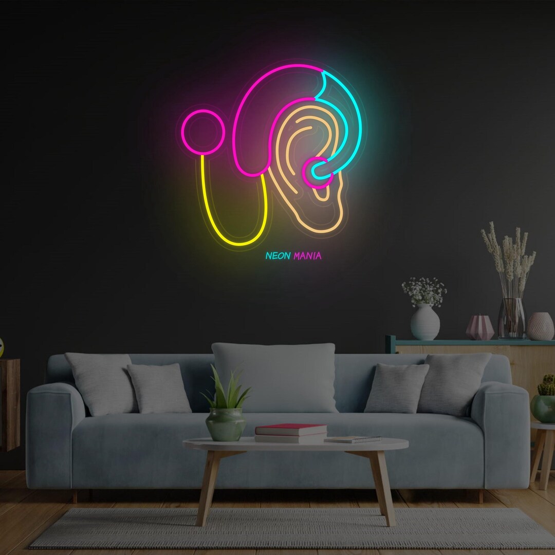 Cochlear Implant Neon Sign. Ear Led Neon Sign. Hearing Clinic Decor ...