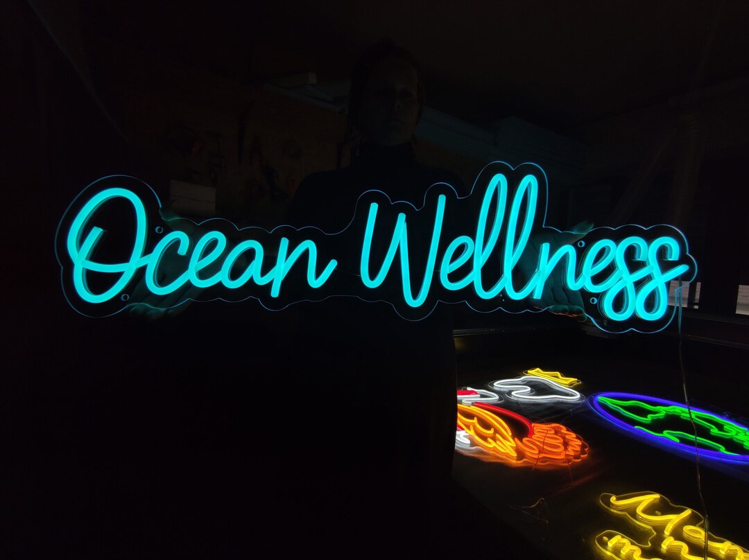 Ocean Wellness Neon Sign, Ocean Neon Light, Sea Led Light, Custom Ocean ...
