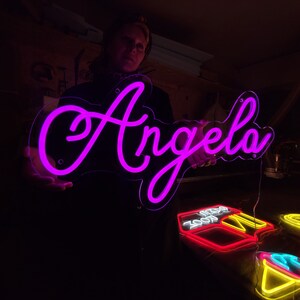 Angela Name Neon Sign, Angela Led Neon Sign, Custom Name Neon Sign ...