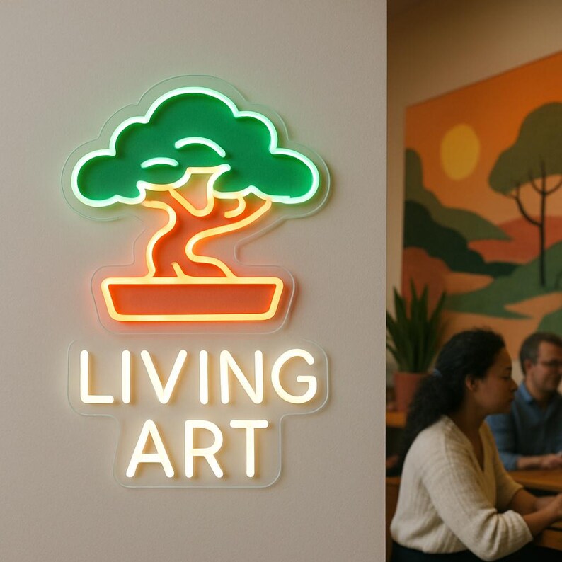 Bonsai Growing Studio Neon Sign. Houseplant Stores Light. Art Studios ...