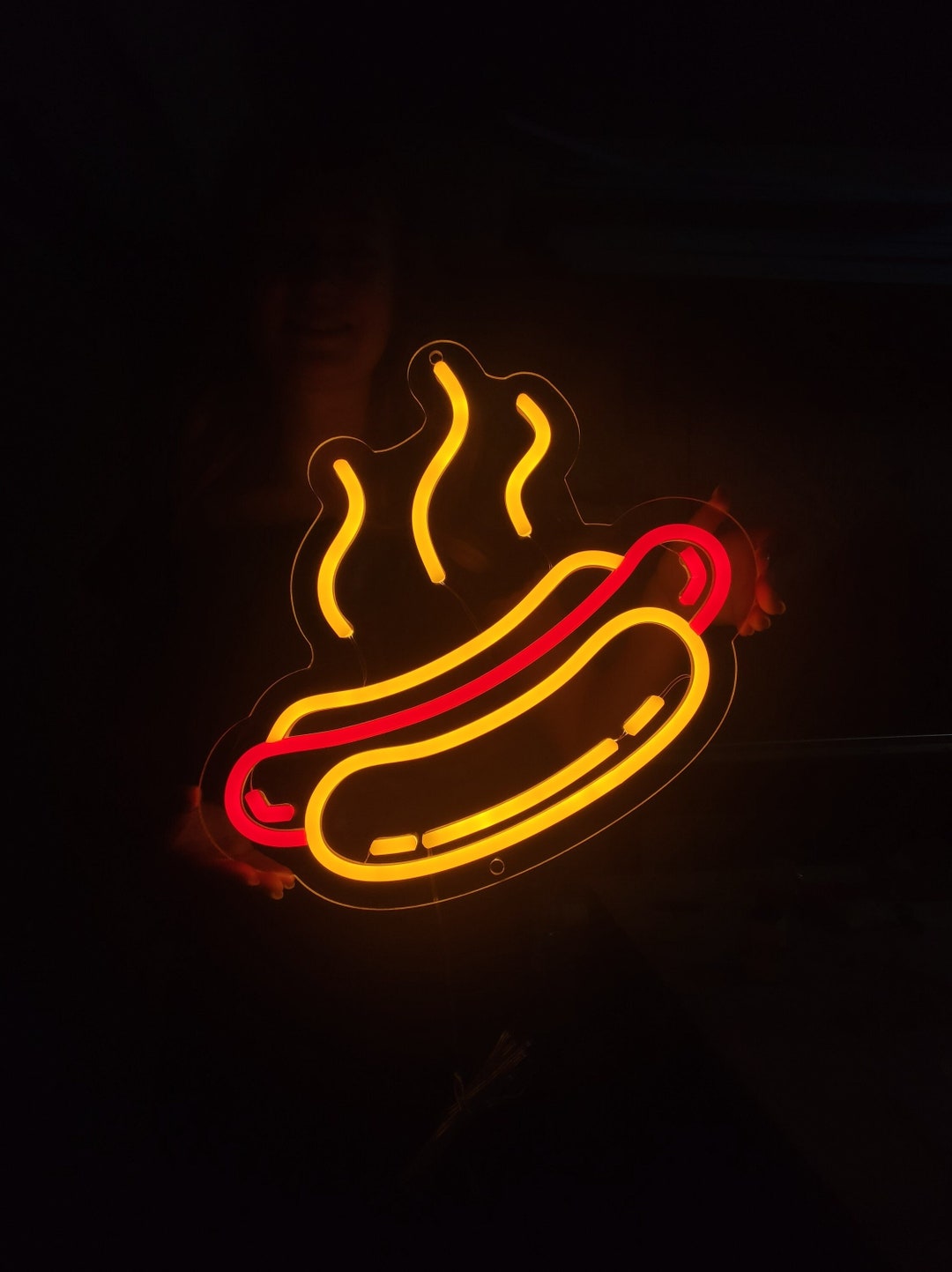 Hot Dog Neon Sign Fast Food Led Neon Street Food Led Lights - Etsy