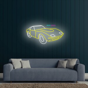 Car Neon Sign Retro Car Led Light Sign Custom Vintage Neon - Etsy