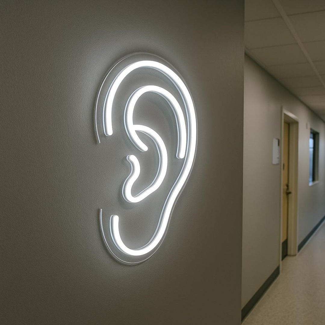 Ear Neon Sign. Human Ear LED Light. Neon Decor for Audiologist. Clinic ...