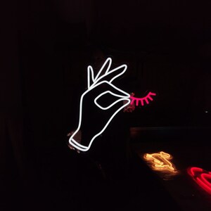 Lashes Neon Sign, Eyelash Led Light, Eyelash Extension Neon Sign, Led ...