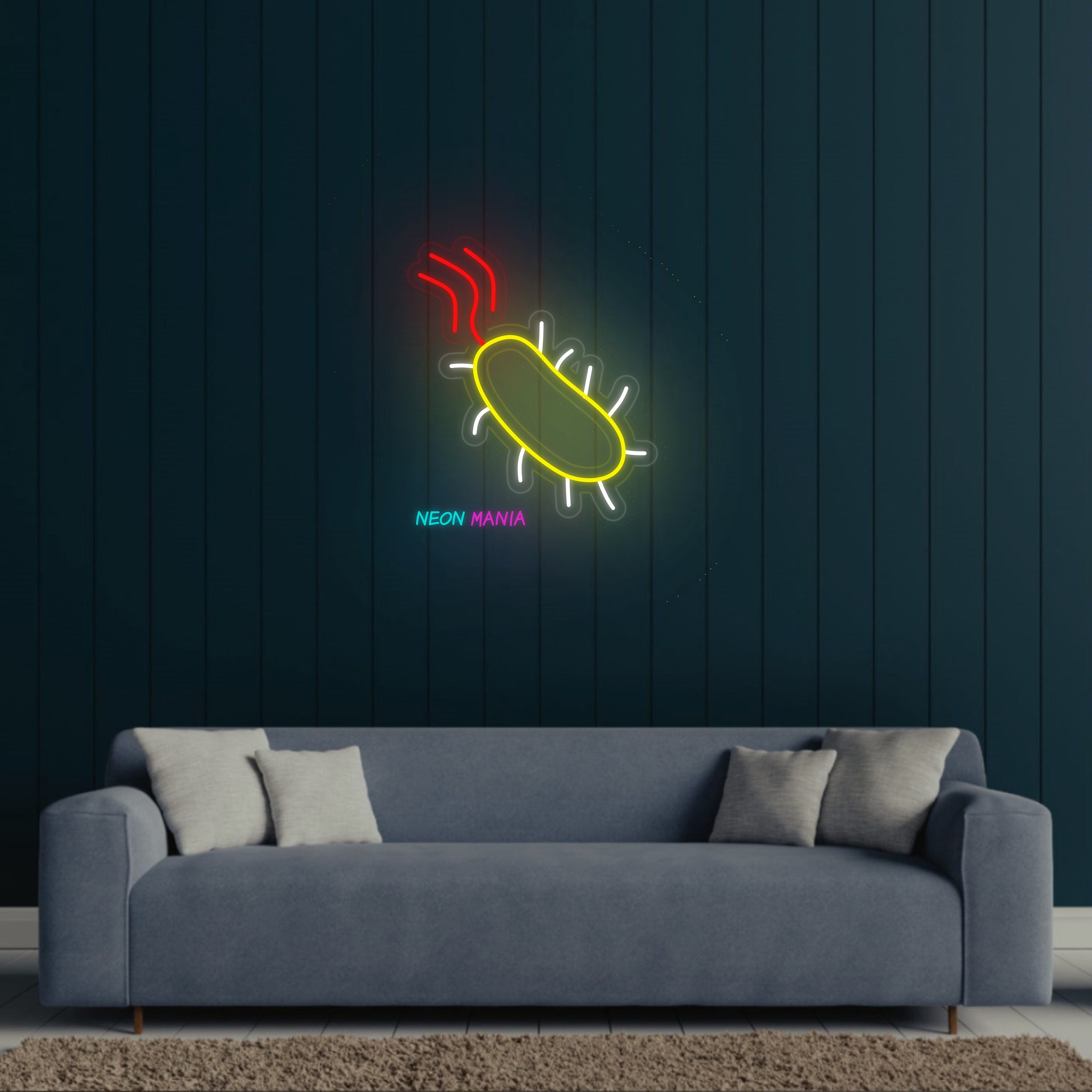 Bacterium Neon Sign, Cell Led Light, Microorganism Led Neon Sign ...