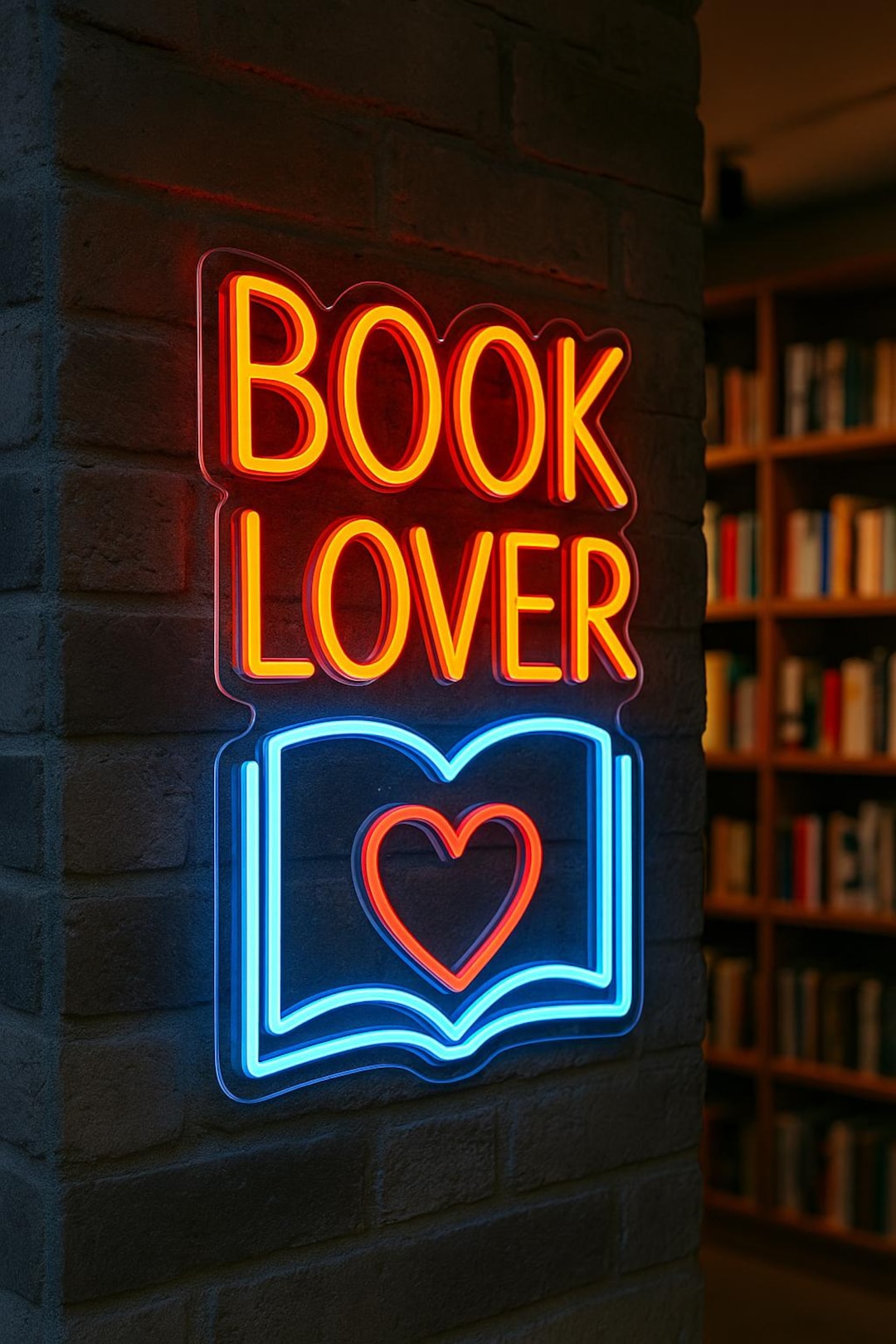 Custom Bookstore Neon Sign. Read More, Book Lover, Just One More ...