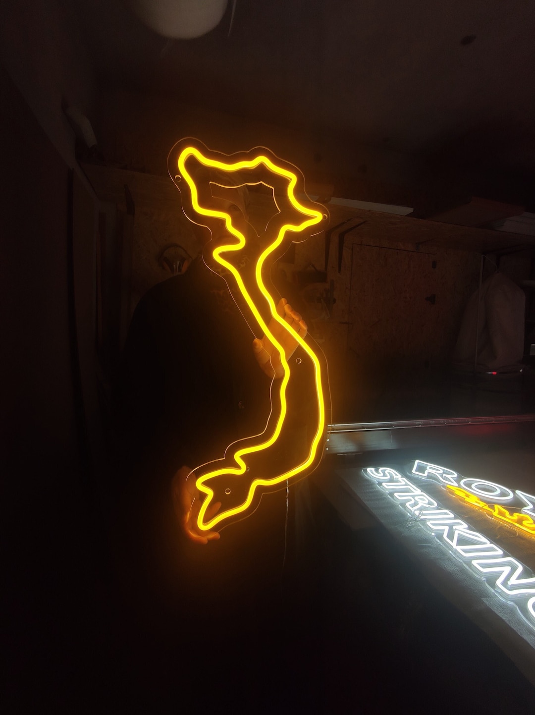 Vietnam Map Neon Sign, Socialist Republic of Vietnam Led Neon, Custom ...