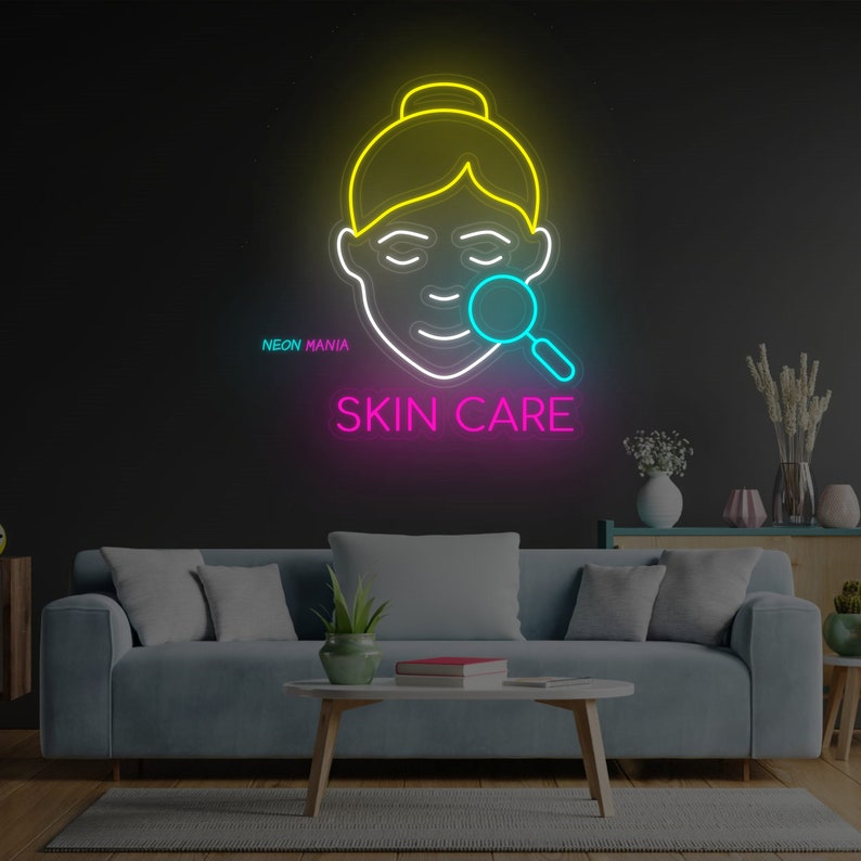 Skin Care Neon Sign: Dermatologist Led Decor. Face Care Light Sign. - Etsy