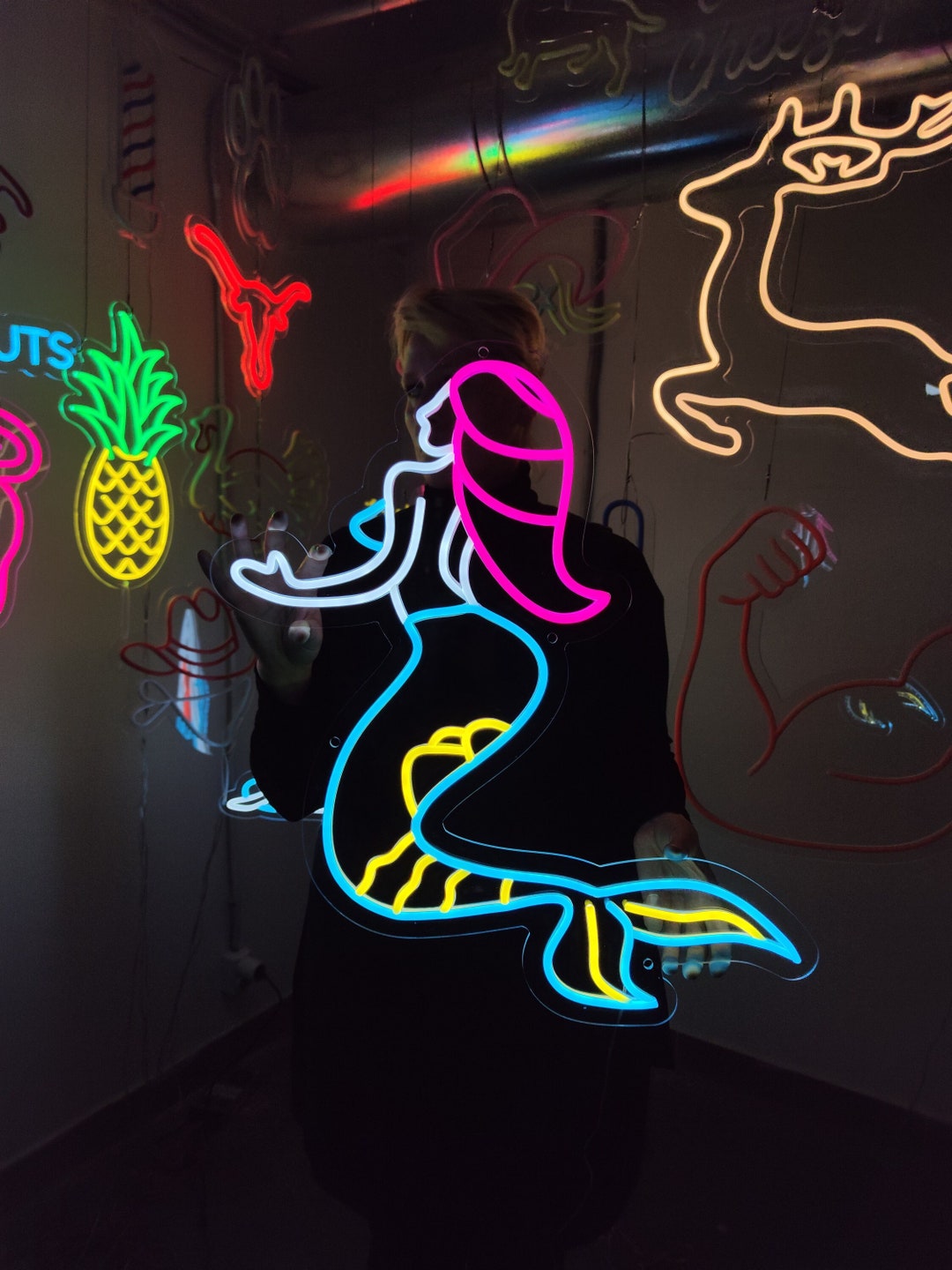 Mermaid Neon Sign, Sea Maid Neon Light for Your Home Decor, Custom Girl ...