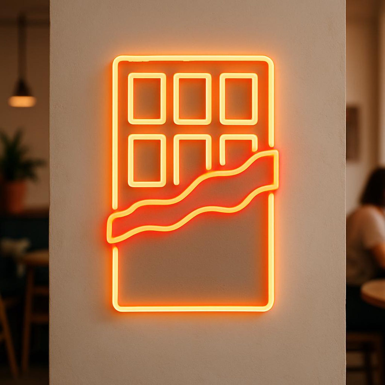 Chocolate Neon Sign. Chocolate Workshop Light. Coffee Shop Led Sign ...