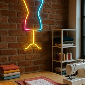 Tailor Mannequin Neon Sign. LED Decor for Tailoring Studio. Neon Decor ...