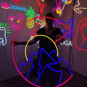 Colorado Neon Sign, Colorado Mountains Led Neon, State of USA Wall ...