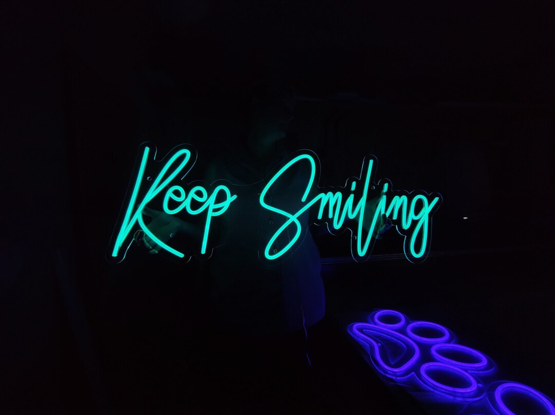 Keep Smiling Neon Sign, Keep Smiling Neon Light Sign, Dental Clinic Led ...