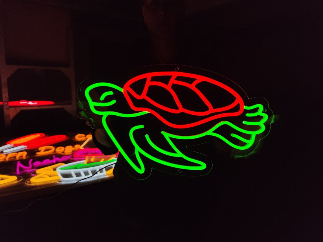 Turtle Neon Sign, Underwater Animal Neon Light, Sea Animal Led Light ...