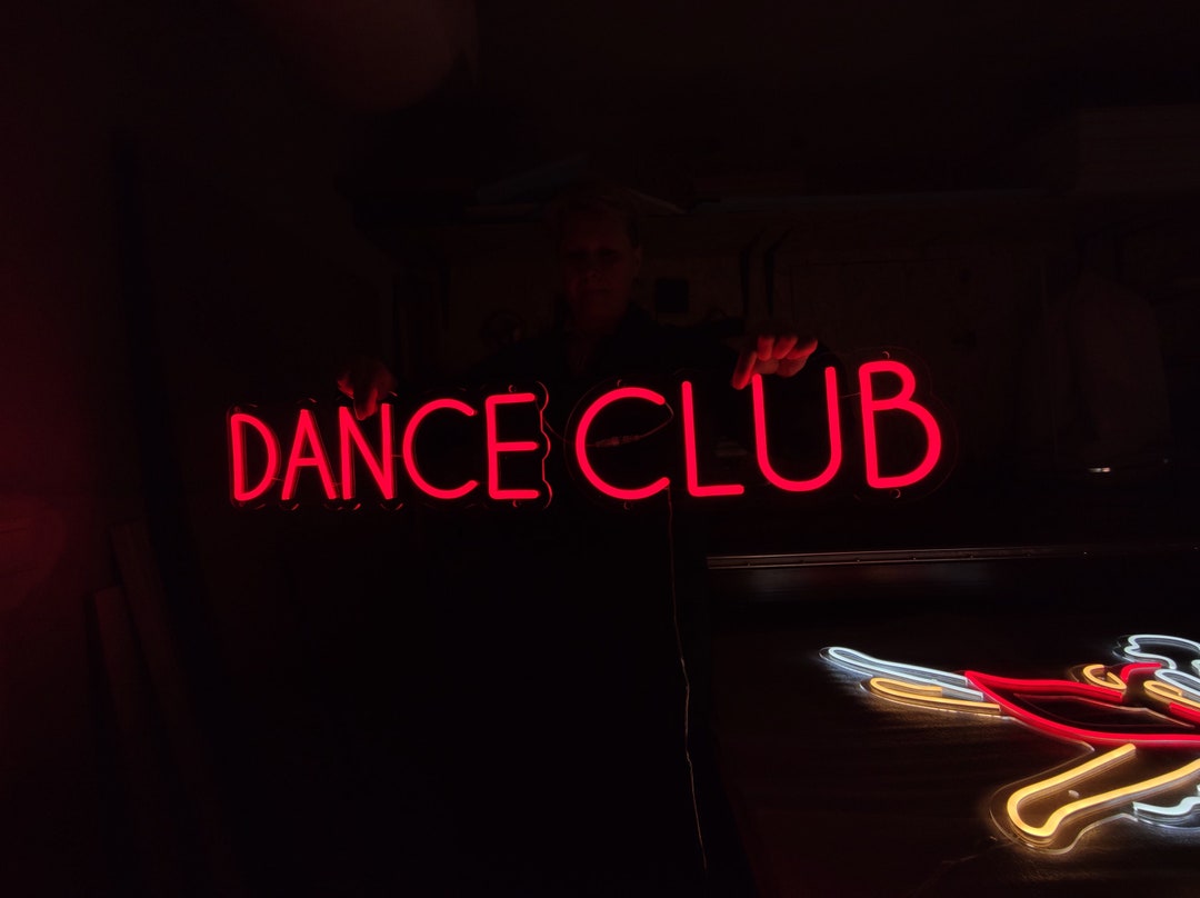 Dance Club Neon Sign, Dance Club Neon Led Light Sign, Dance Club Led ...