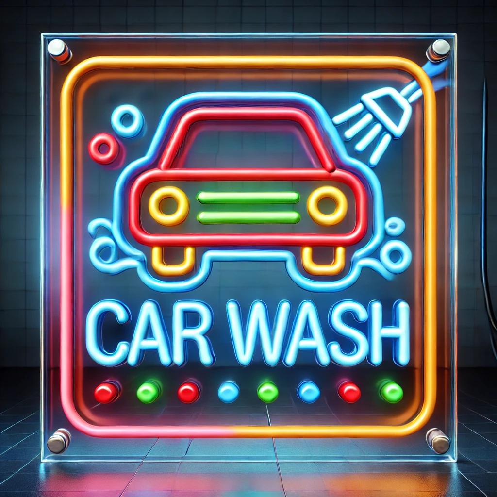 Car Repair Studio Neon Sign. Car Wash Light Sign. Car Detailing, Garage ...